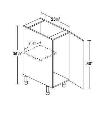 24" Deep Single Full Height Door Base — Construction Commodities Supply ...
