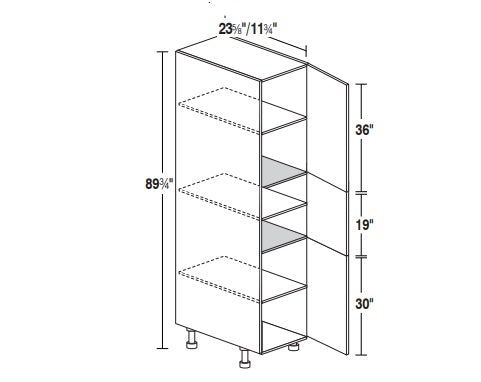 24" Deep x 90" High Pantry Cabinet — Construction Commodities Supply Inc.
