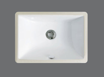 SMC - 18 X 14 inch Rectangular Undermount Bathroom Sink with Overflow ...