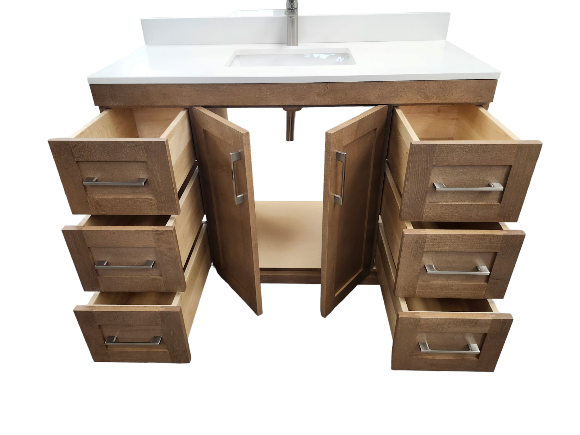 CANADIAN MAPLE 42" - Tuscon Calo Bathroom Vanity With Quartz Counterto ...