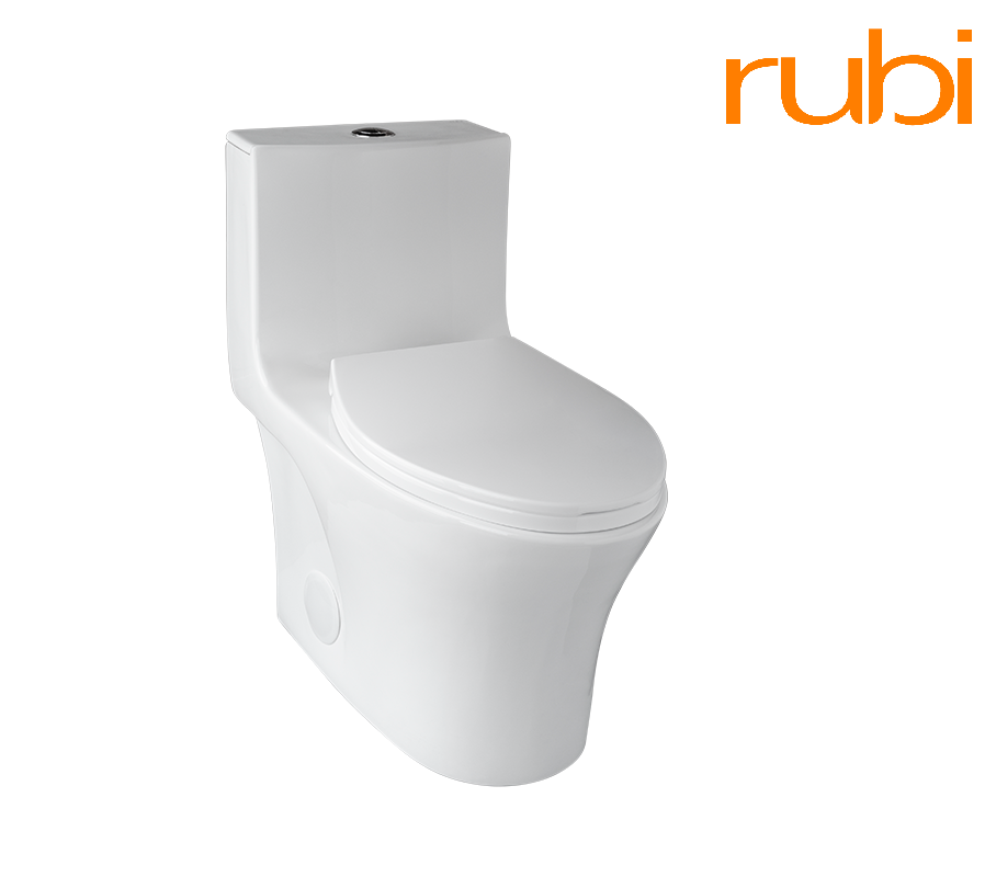 RUBI-RCM130BL , One-Piece White Dual Flush Toilet ** SAME DAY PICK UP ...