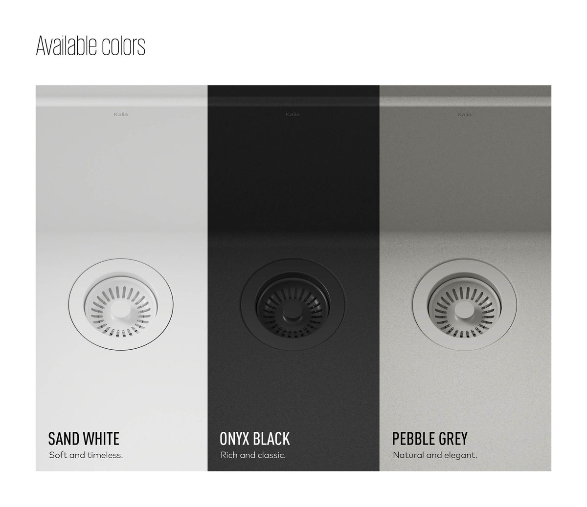 KALIA - Bacia - kitchen sink 33" Drop-in ( 3 COLORS AVAILABLE ...