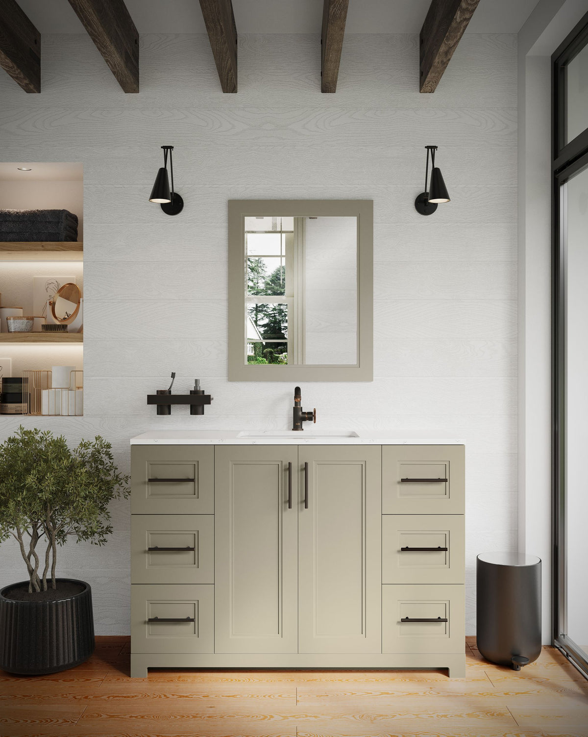 CABINETSMITH- 60" Single Sink CANADIAN Bathroom Vanity With Quartz top ...